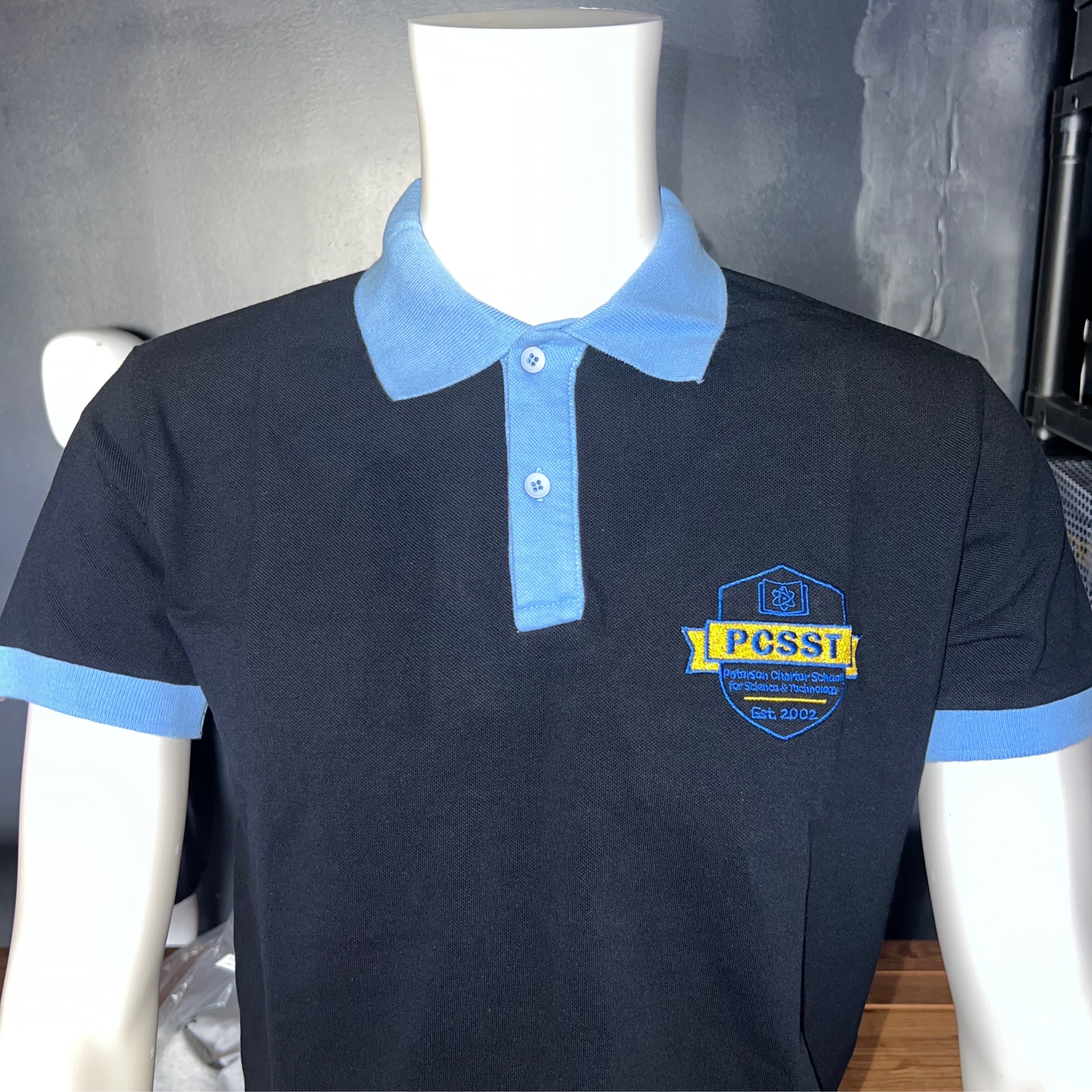 PCSST NEW LOGO UNISEX POLO SHORT SLEEVE (NAVY) | YNK Store