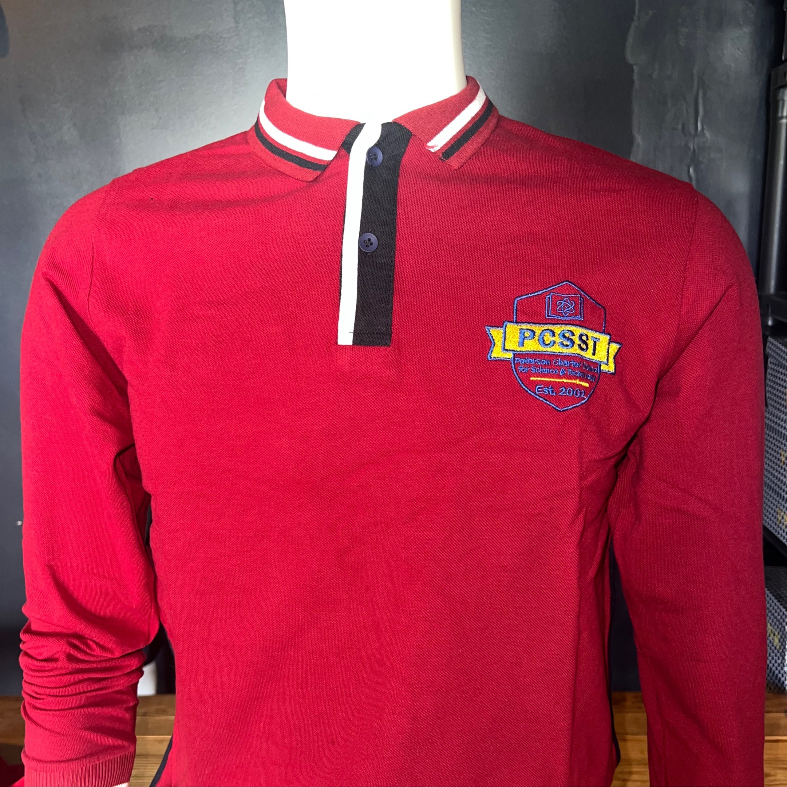 PCSST NEW LOGO UNISEX POLO LONG SL. BURG. | YNK Store